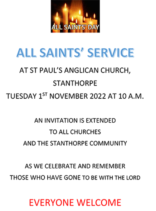 All Saints’ Service – Carnarvon Funeral Services